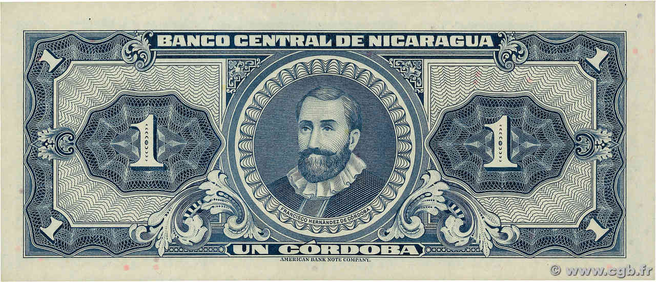 1 Cordoba NICARAGUA 1962 P.107 500159 Billets