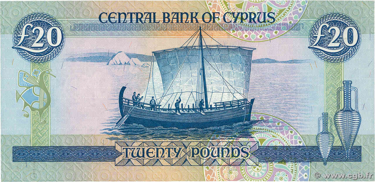 20 Pounds CHYPRE 1993 P.56b 505780 Billets