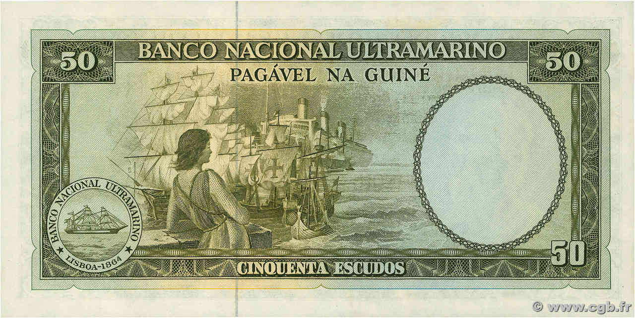 50 Escudos PORTUGUESE GUINEA 1971 P.044a 508105 Банкноты
