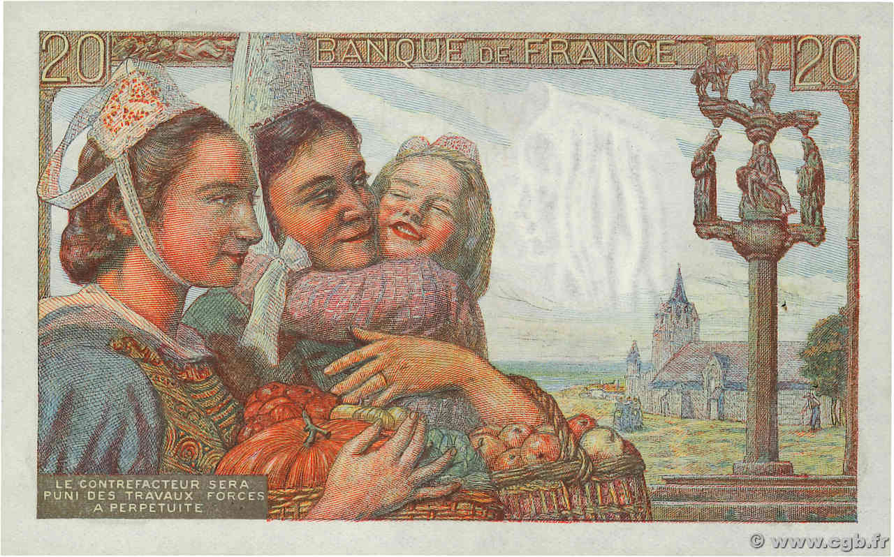 20 Francs PÊCHEUR FRANCE 1942 F.13.03 510526 Billets