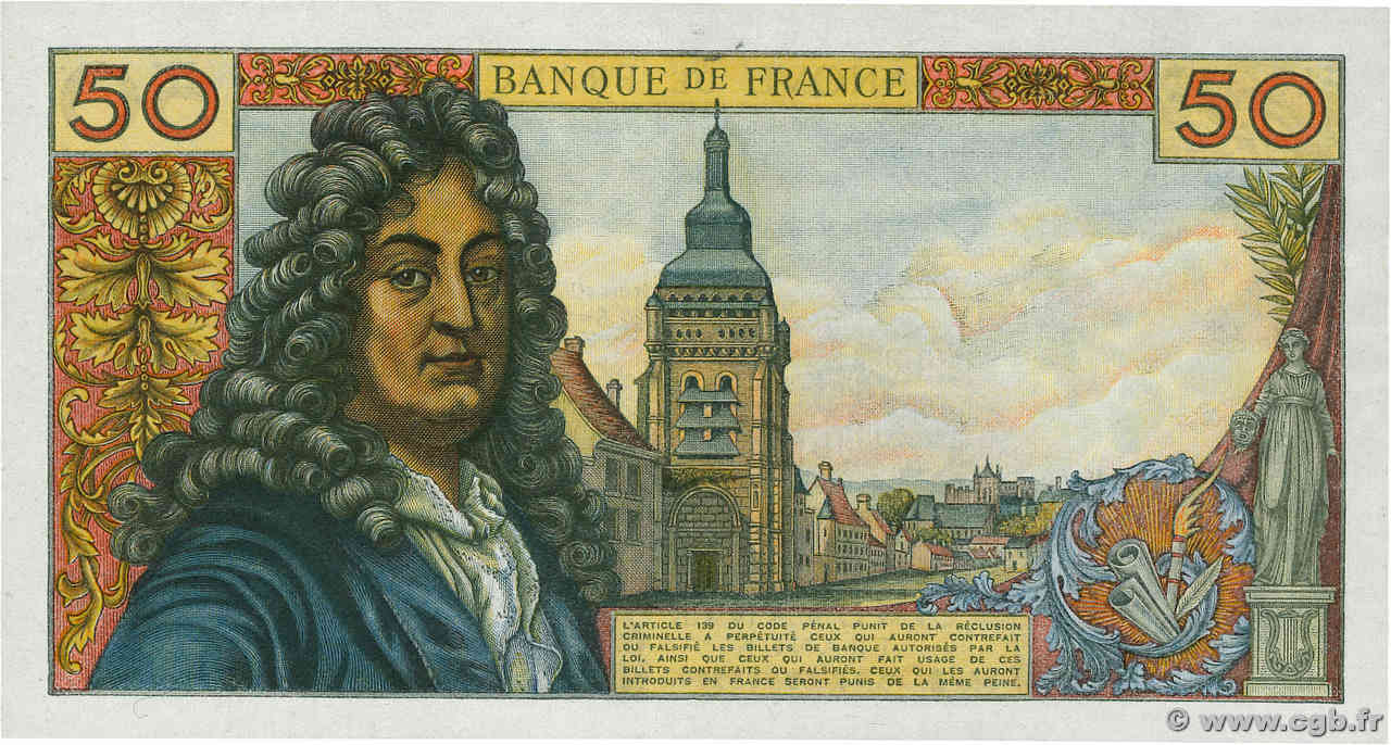50 Francs RACINE FRANCE 1971 F.64.18 513278 Billets