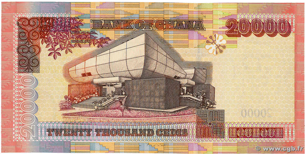 20000 Cedis GHANA 2003 P.36b 515172 Billets