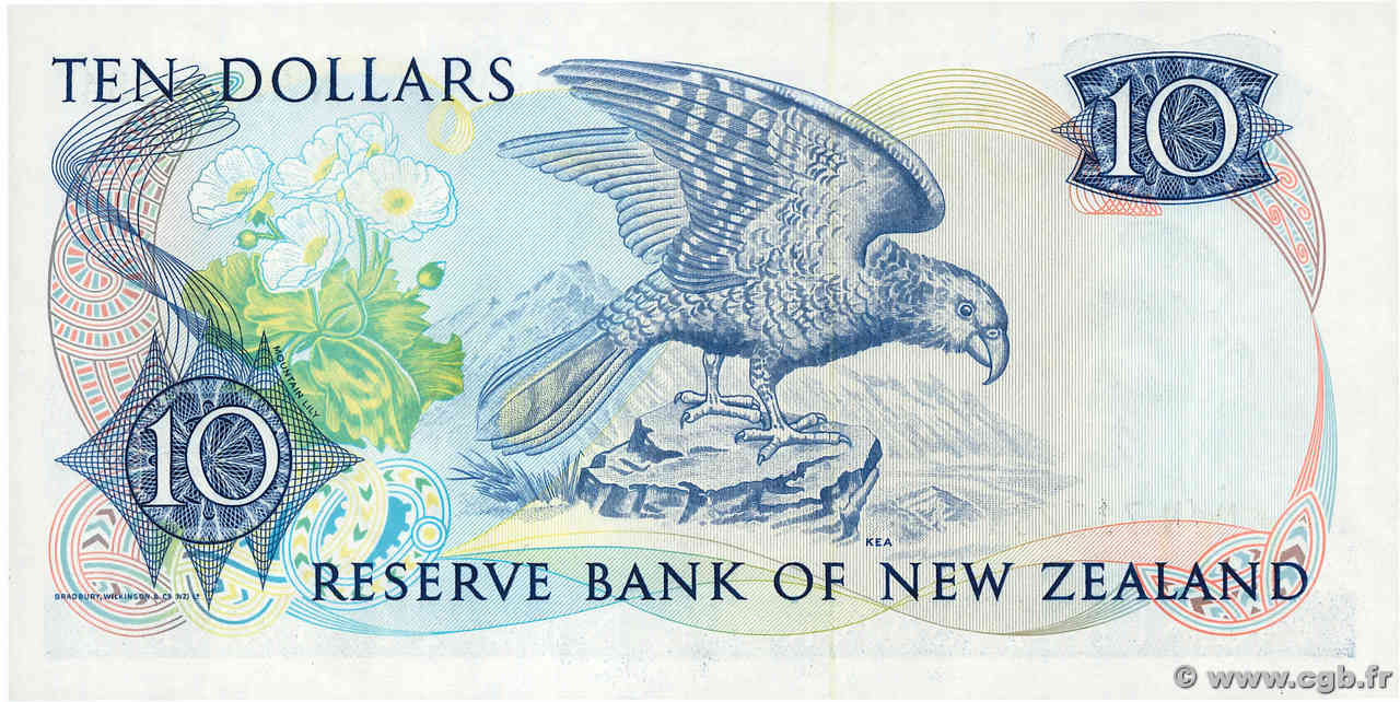 10 Dollars NOUVELLE-ZÉLANDE 1985 P.172b 515191 Billets