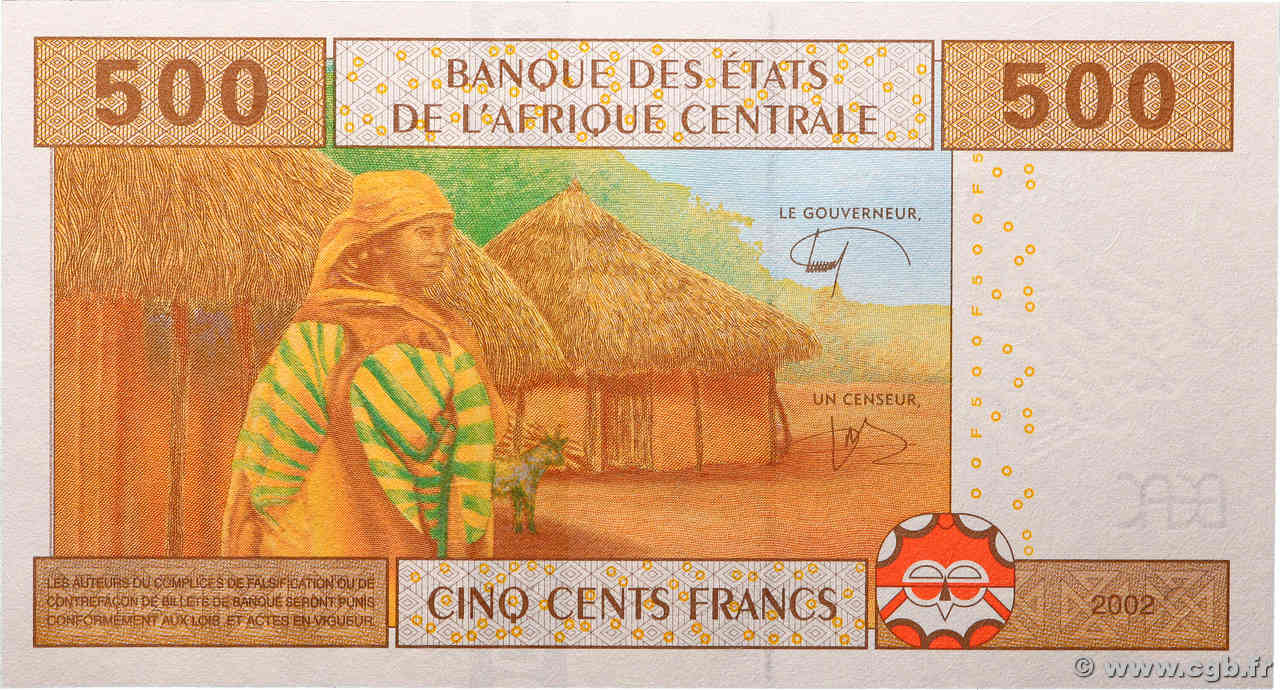 500 Francs type 2002T CONGO 2017 A.229Td 516167 Banknotes