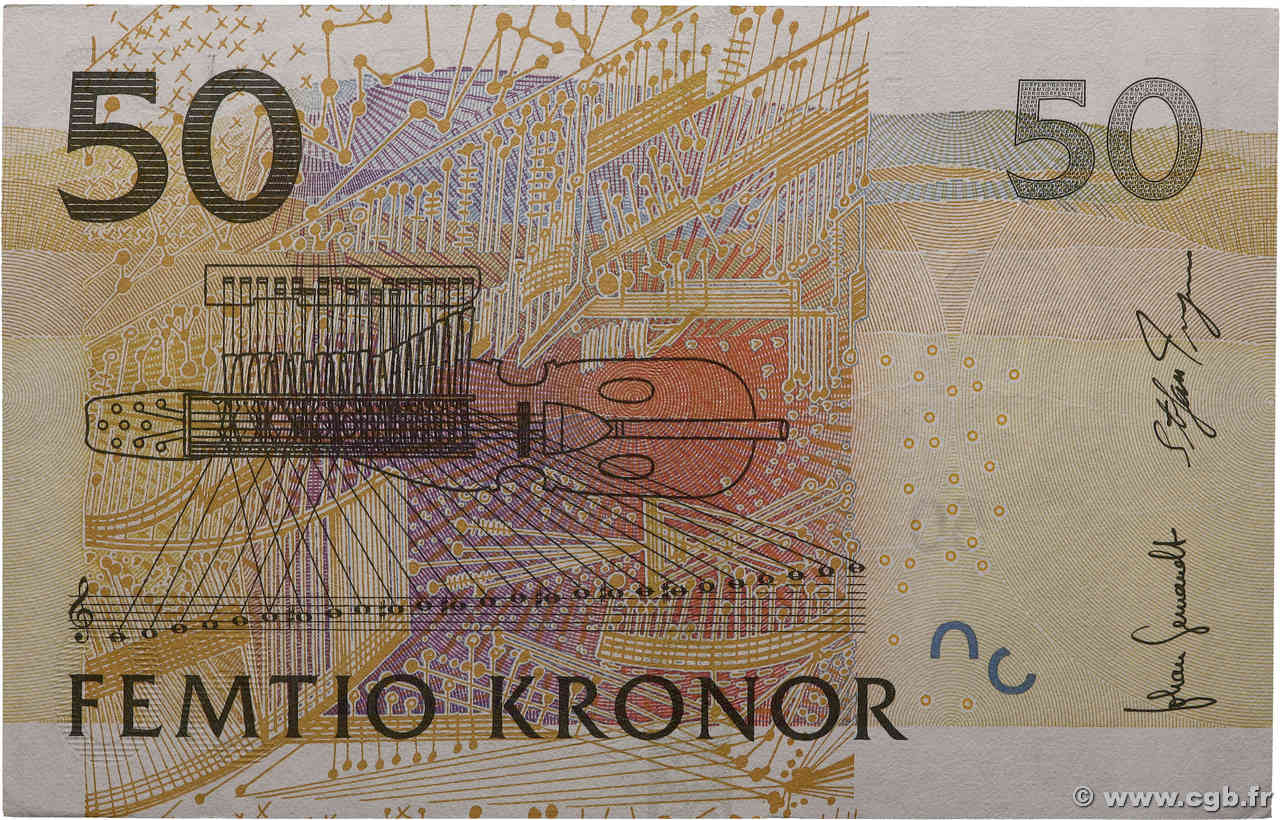 50 Kronor SWEDEN 2011 P.64c 516255 Banknotes