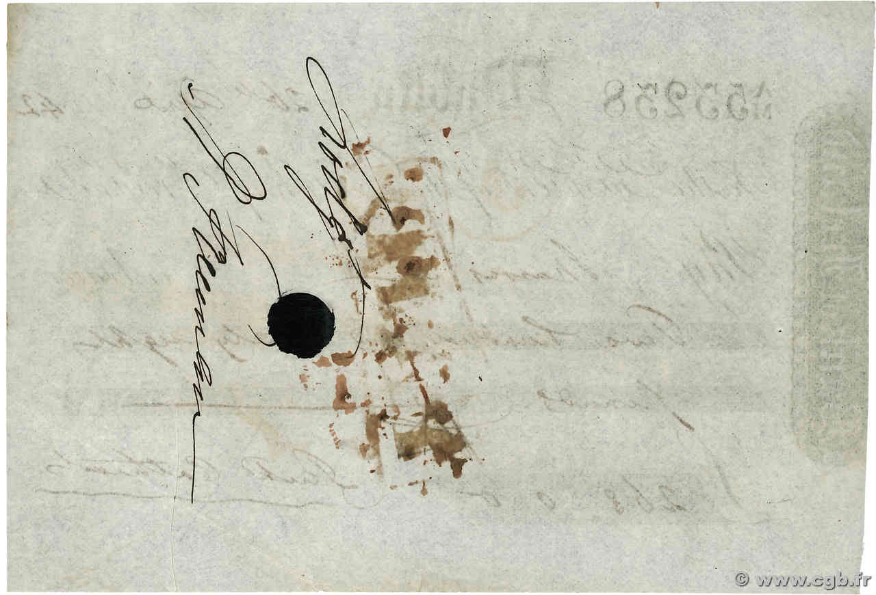 268 Pounds IRLANDE Dublin 1842 DOC.Chèque 516293 Billets