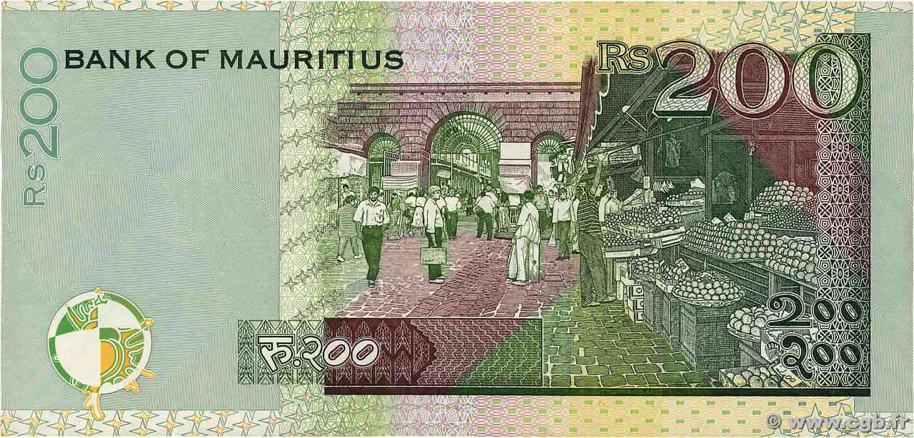 200 Rupees ÎLE MAURICE 2004 P.57a 517784 Billets