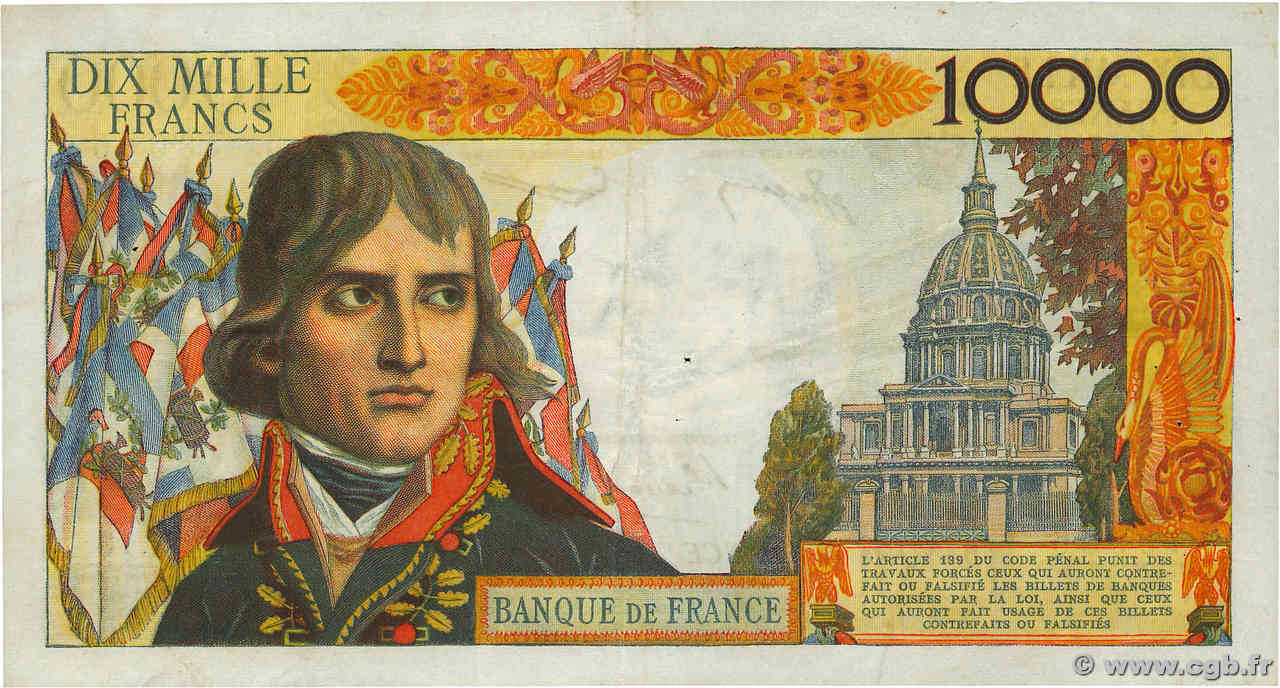 10000 Francs BONAPARTE FRANCE 1956 F.51.03 517813 Banknotes