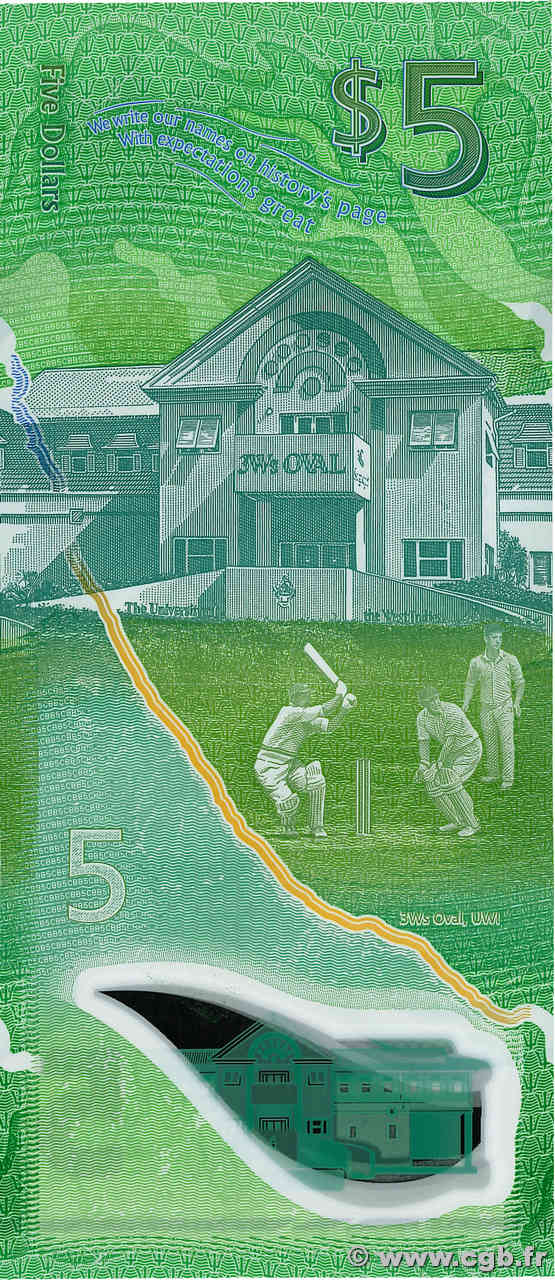 5 Dollars BARBADOS 2022 P.81 517871 Banknotes