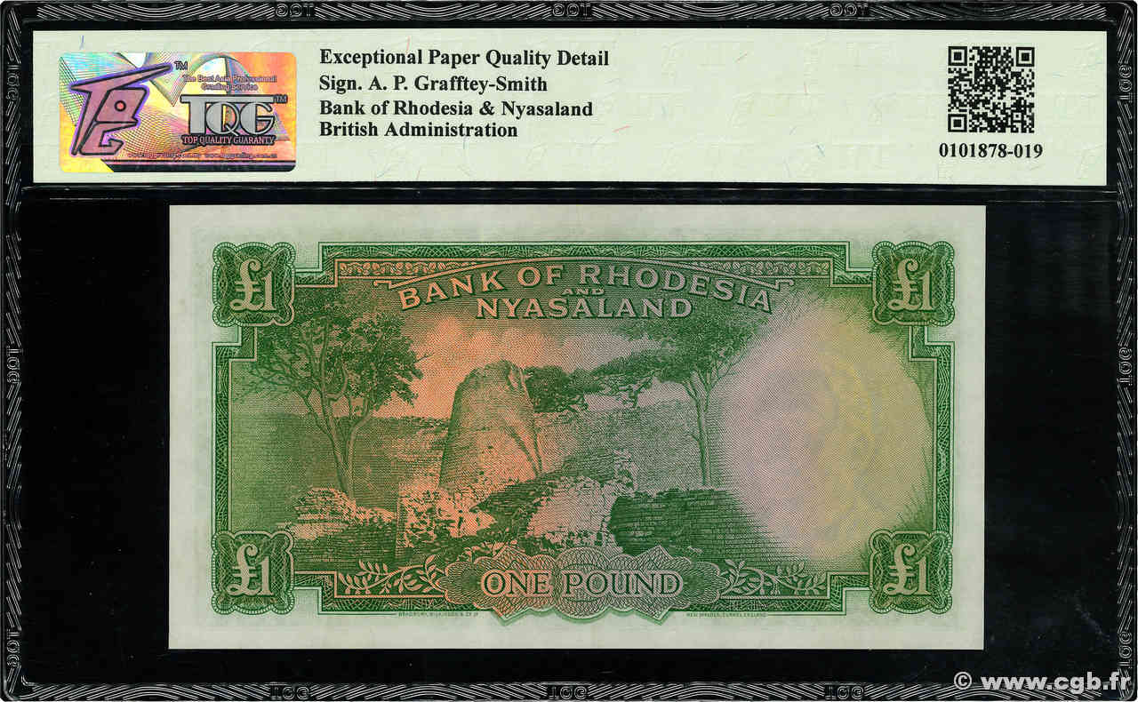 1 Pound RHODESIA AND NYASALAND (Federation of) 1960 P.21a 520181 Banknotes