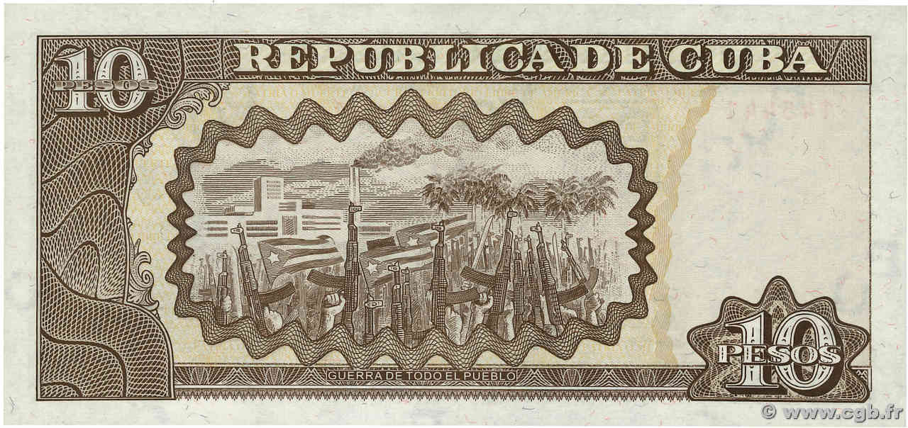 10 Pesos CUBA 1997 P.117a 521095 Banknotes