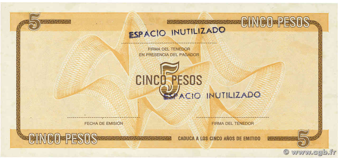 5 Pesos CUBA 1985 P.FX34 521284 Banknotes