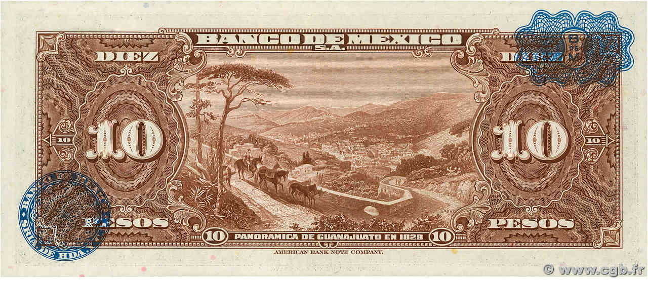 10 Pesos MEXICO 1959 P.058f 524251 Banknotes
