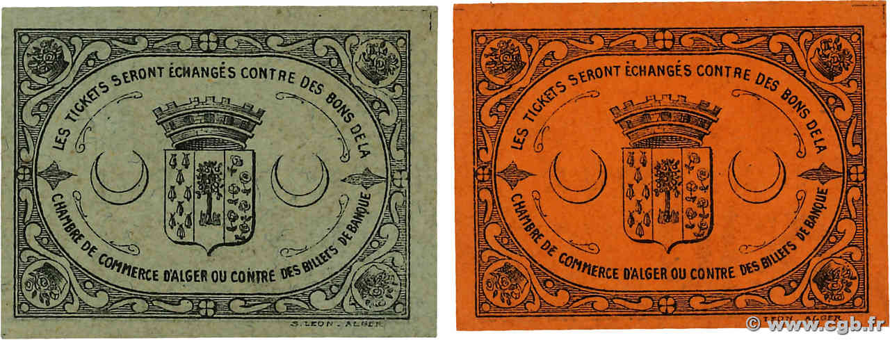 5 et 10 Centimes Lot ALGERIA Blida 1916 JPCV.01/02 525161 Banknotes