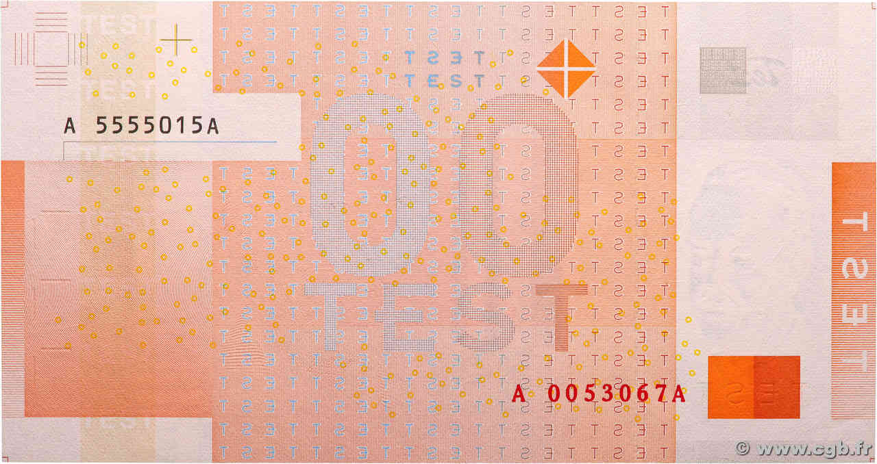 Format 50 Euros Test Note EUROPE 1997 P.- 525793 Billets