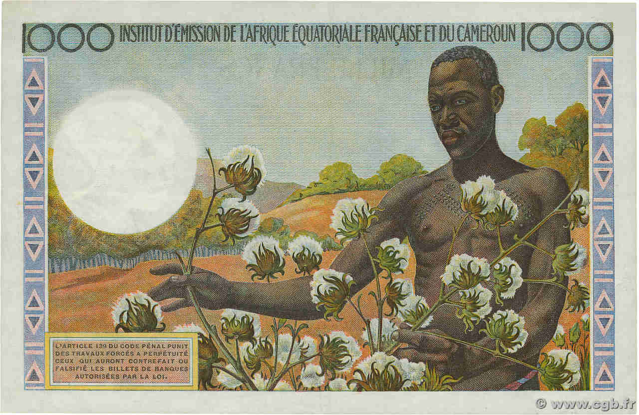 1000 Francs tpe 1957 IE FRENCH EQUATORIAL AFRICA 1957 A.143a 527190 ...