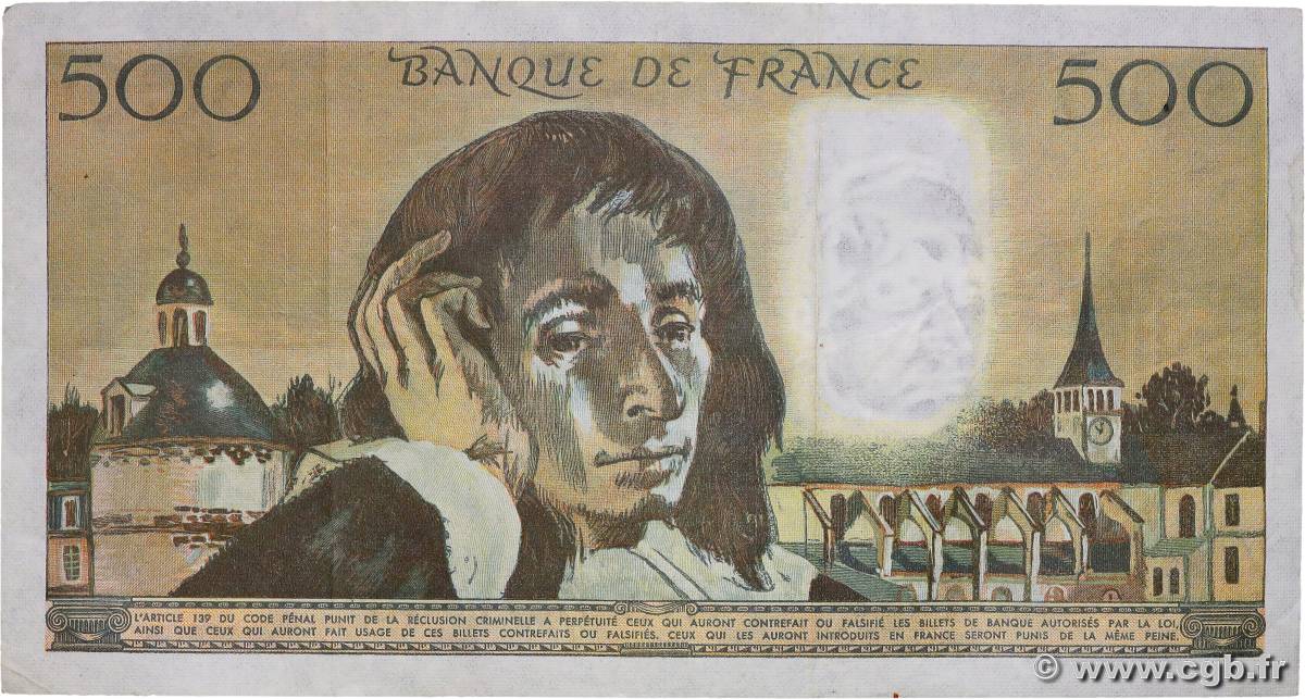 500 Francs PASCAL FRANCE 1986 F.71.34 530493 Billets