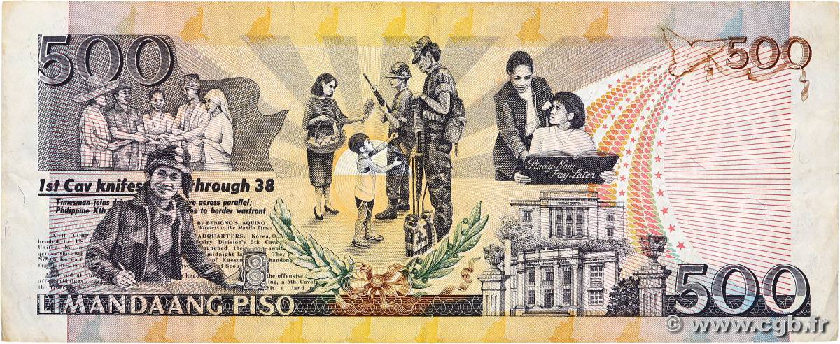 500 Pesos PHILIPPINES 1999 P.185c 530858 Billets