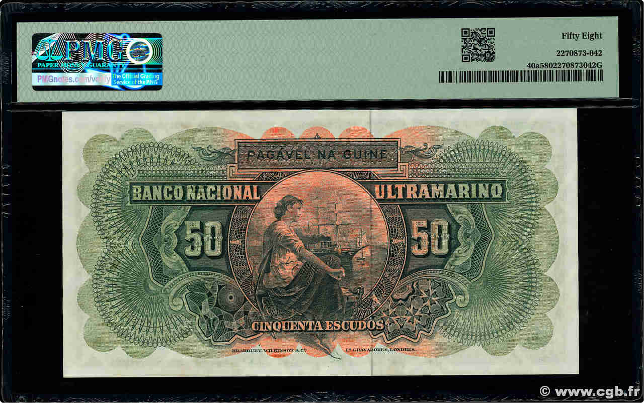 50 Escudos PORTUGUESE GUINEA 1964 P.040a 535554 Banknotes