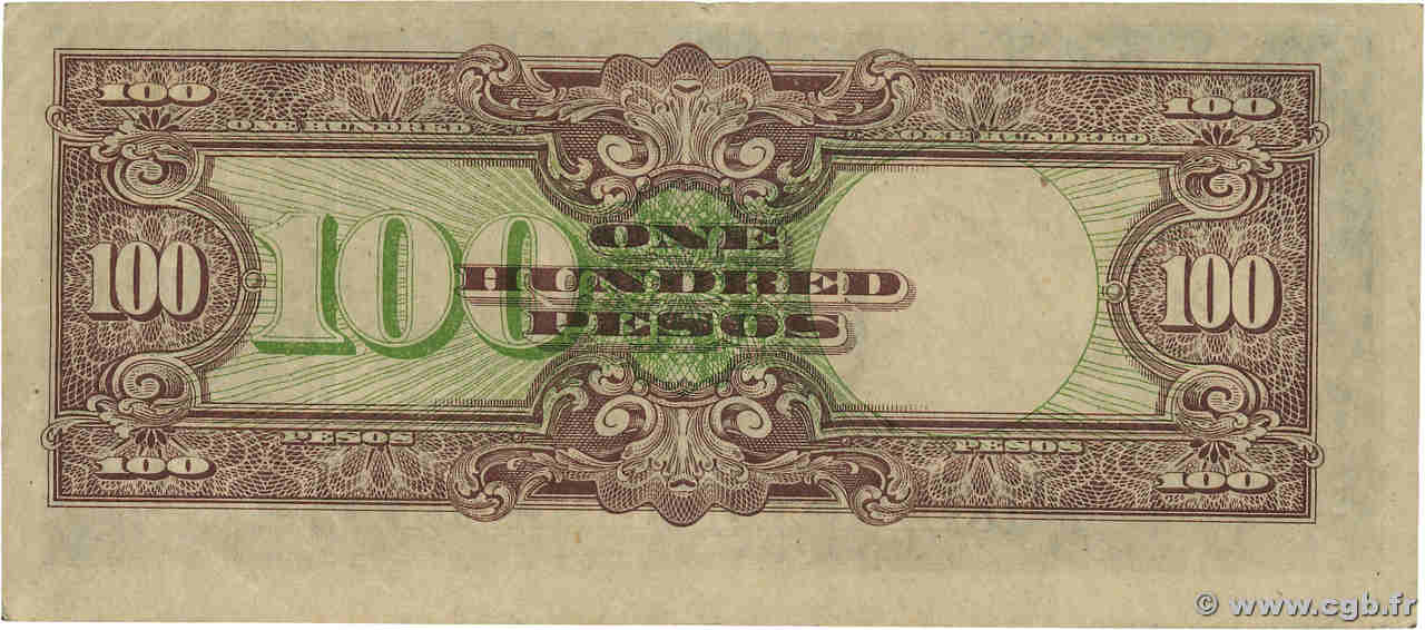 100 Pesos PHILIPPINES 1944 P.112a 536320 Billets