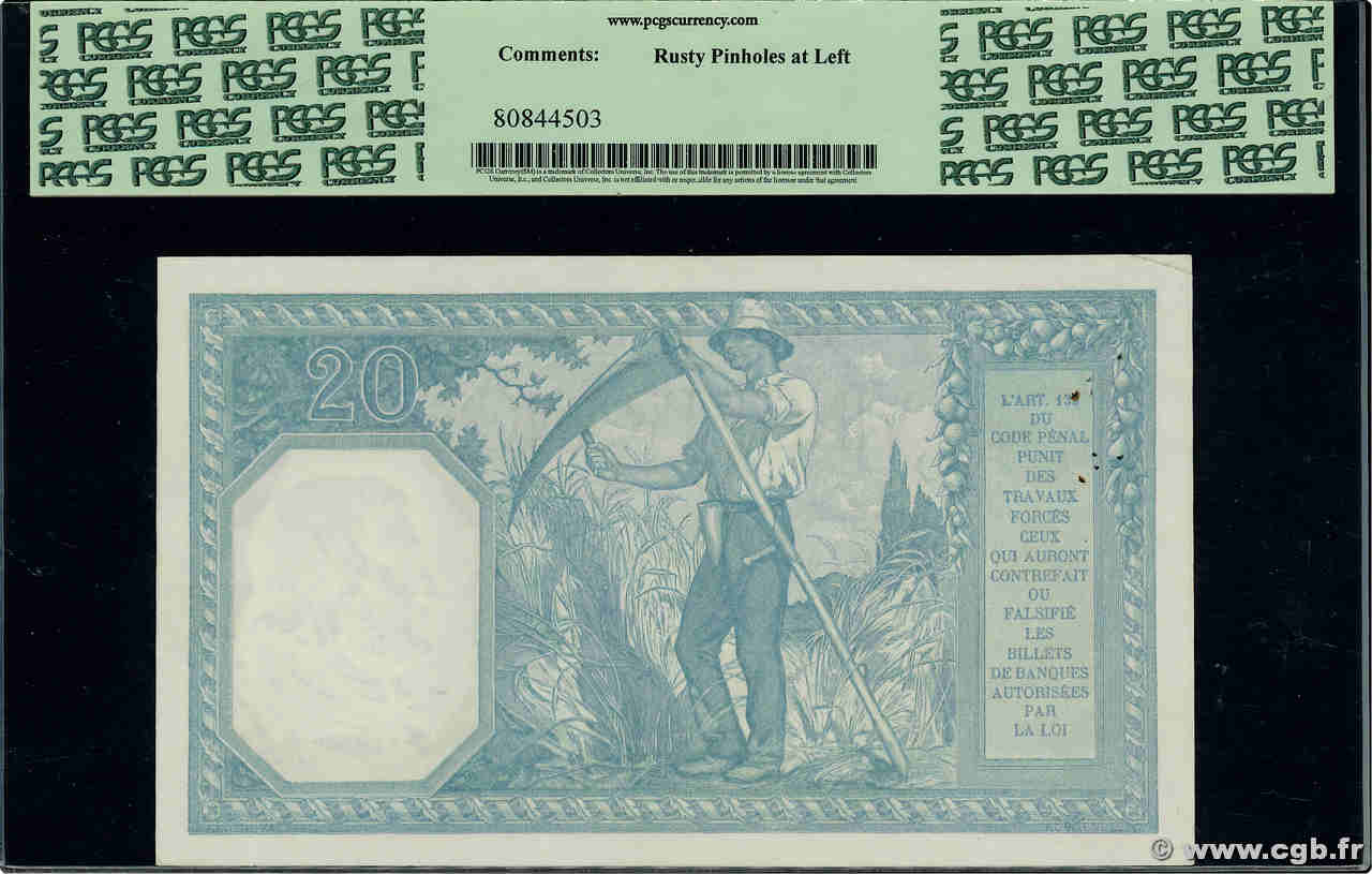 20 Francs BAYARD FRANCE 1916 F.11.01 538124 Banknotes