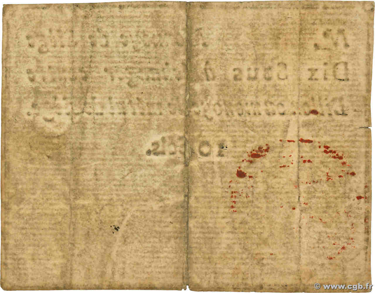 10 Sous FRANCE regionalism and miscellaneous Mayence 1793 Kol.025 ...