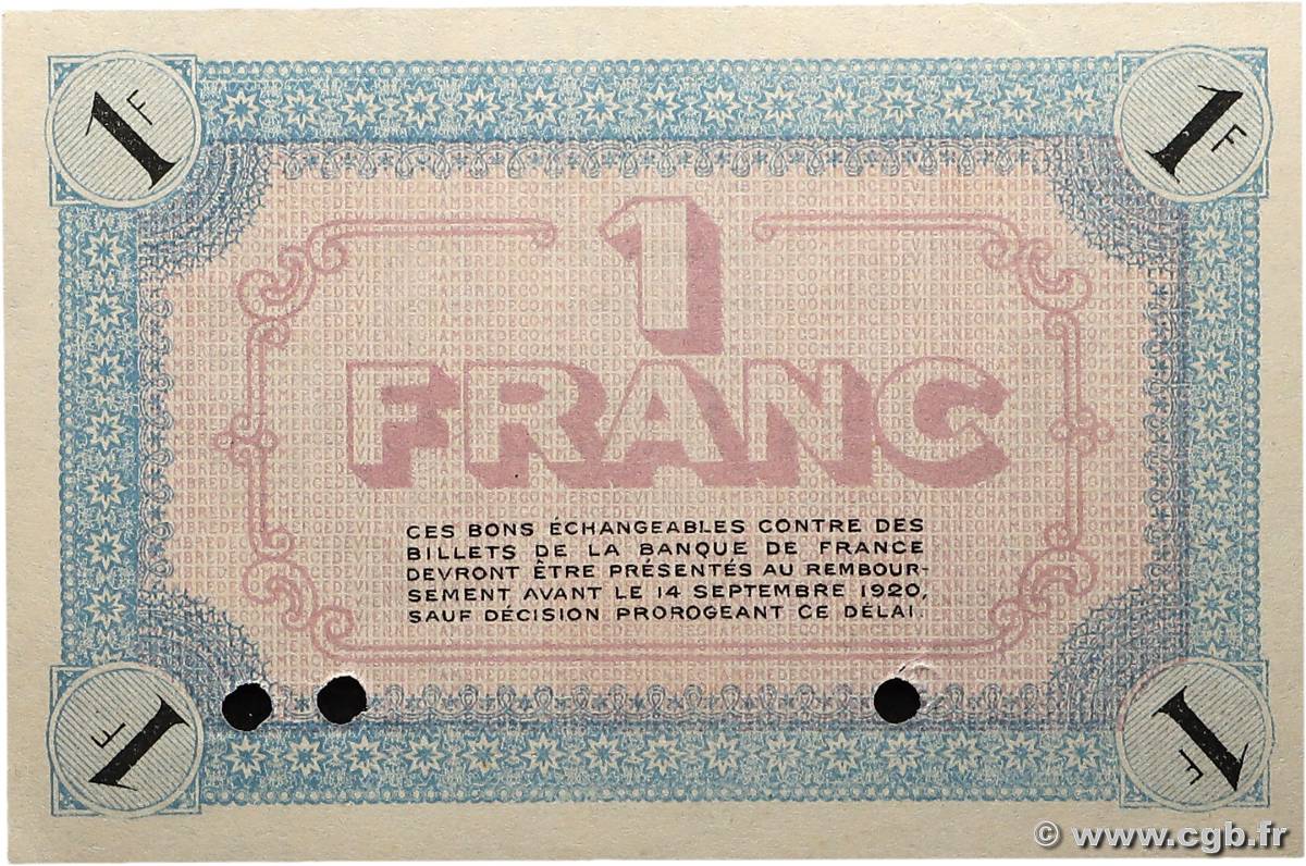 1 Franc Spécimen FRANCE régionalisme et divers Vienne 1915 JP.128.07 ...