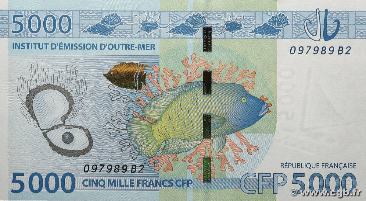 5000 Francs POLYNÉSIE, TERRITOIRES D'OUTRE MER 2014 P.07 550187 Billets
