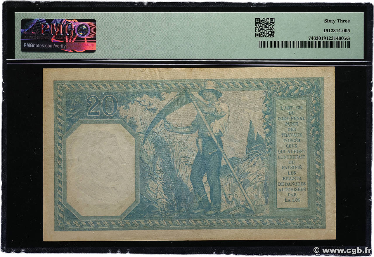 20 Francs BAYARD Petit numéro FRANCE 1916 F.11.01A1 553158 Billets