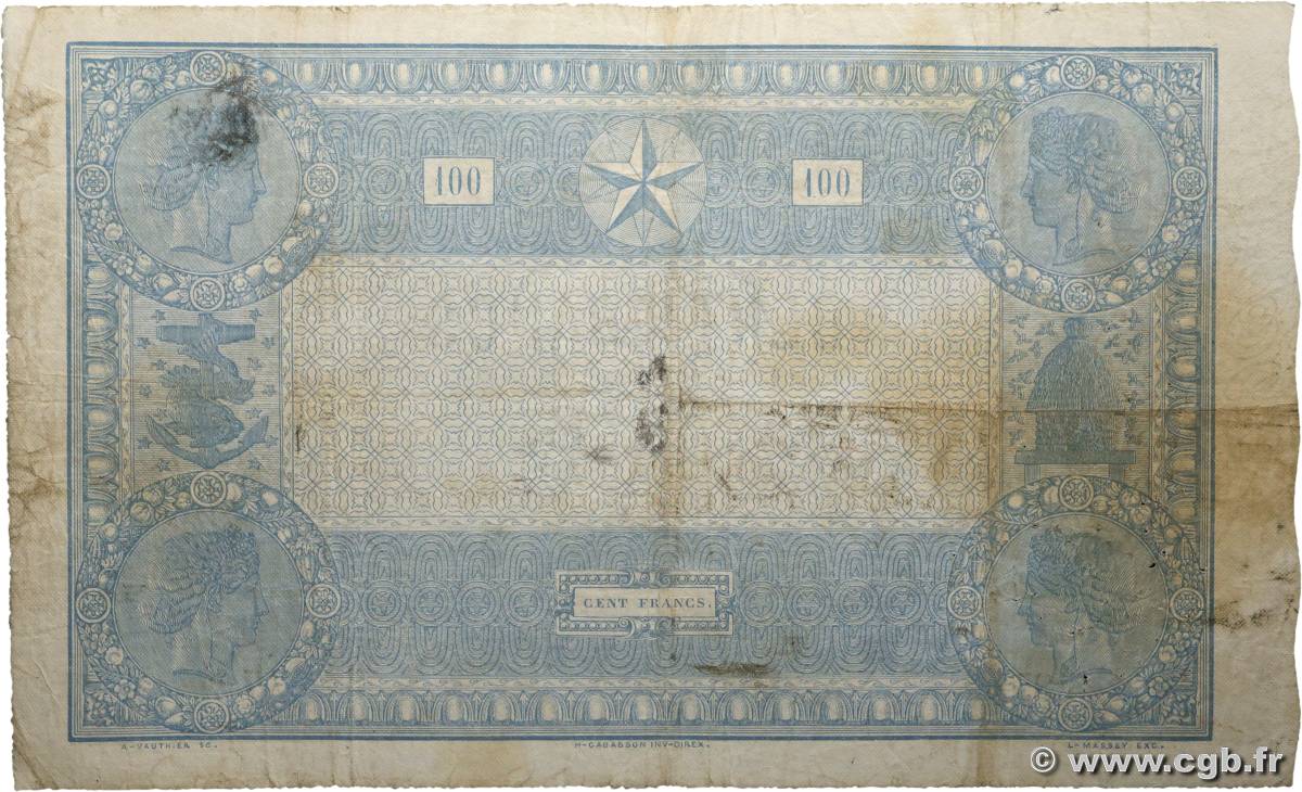 100 Francs type 1862 - Bleu à indices Noirs FRANCE 1875 F.A39.11 554759 ...