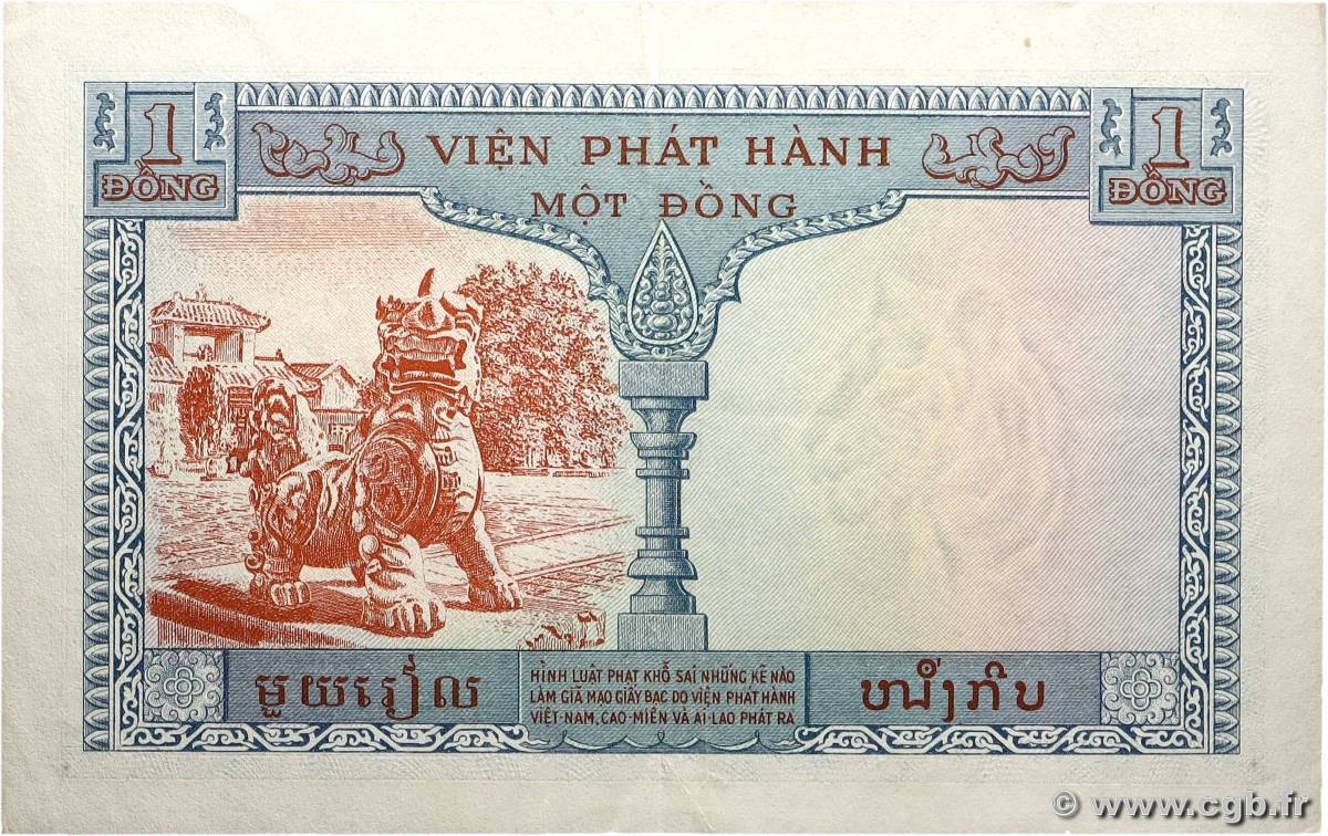 1 Piastre - 1 Dong INDOCHINE FRANÇAISE 1954 P.105 560563 Billets