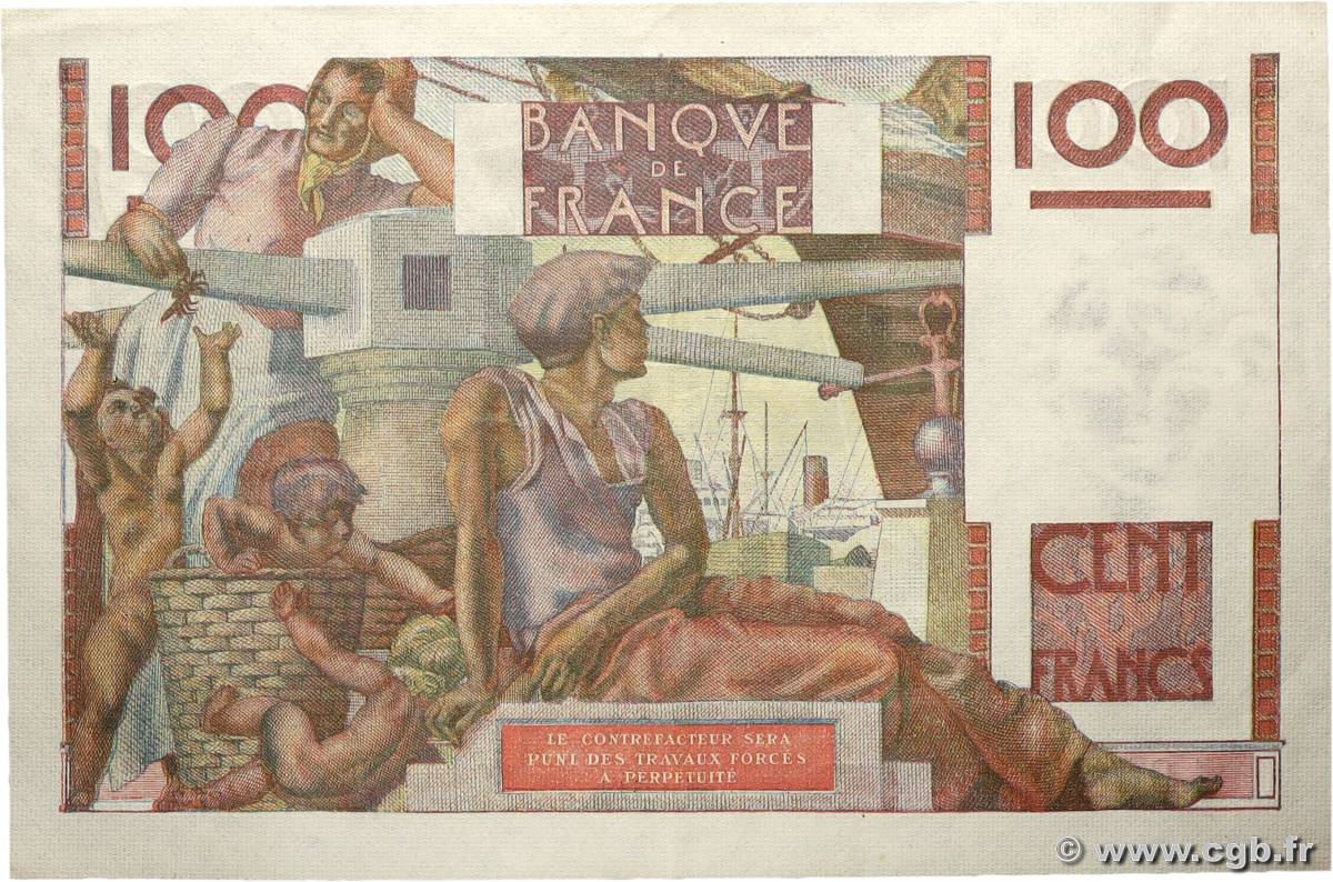 100 Francs JEUNE PAYSAN FRANCE 1953 F.28.35 560739 Billets