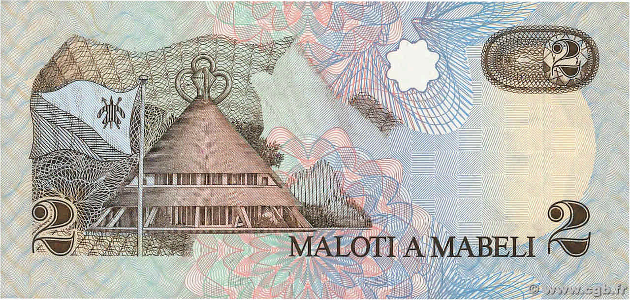 2 Maloti LESOTHO 1989 P.09a b01_2710 Banknotes