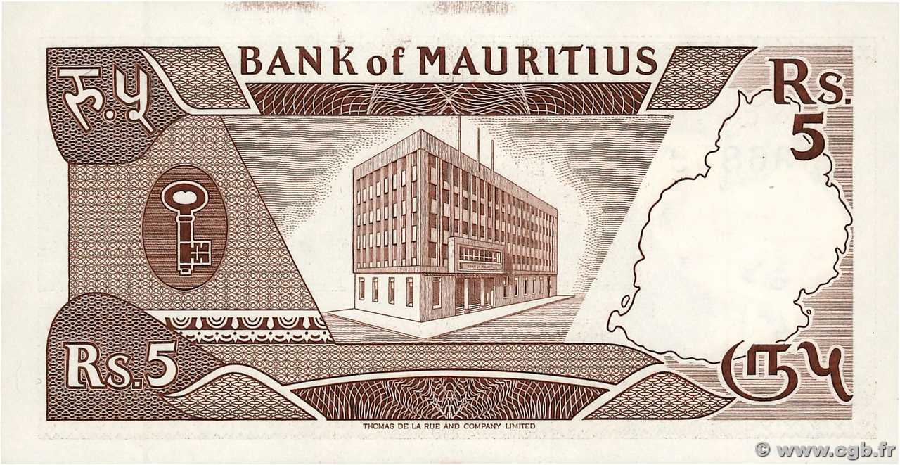 5 Rupees MAURITIUS 1985 P.34 b01_5507 Banknotes