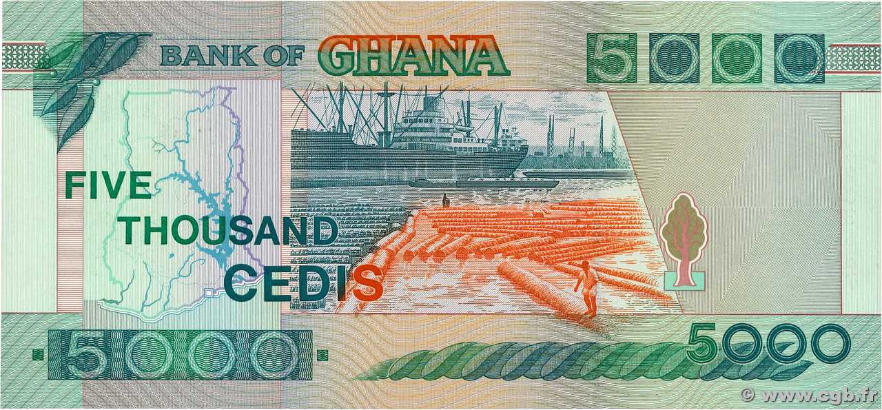 5000 Cedis GHANA 1994 P.31a b01_5661 Billets