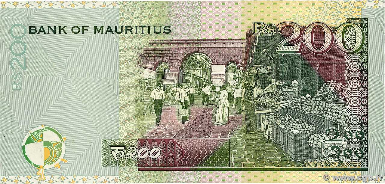 200 Rupees ÎLE MAURICE 2001 P.52b b01_6214 Billets