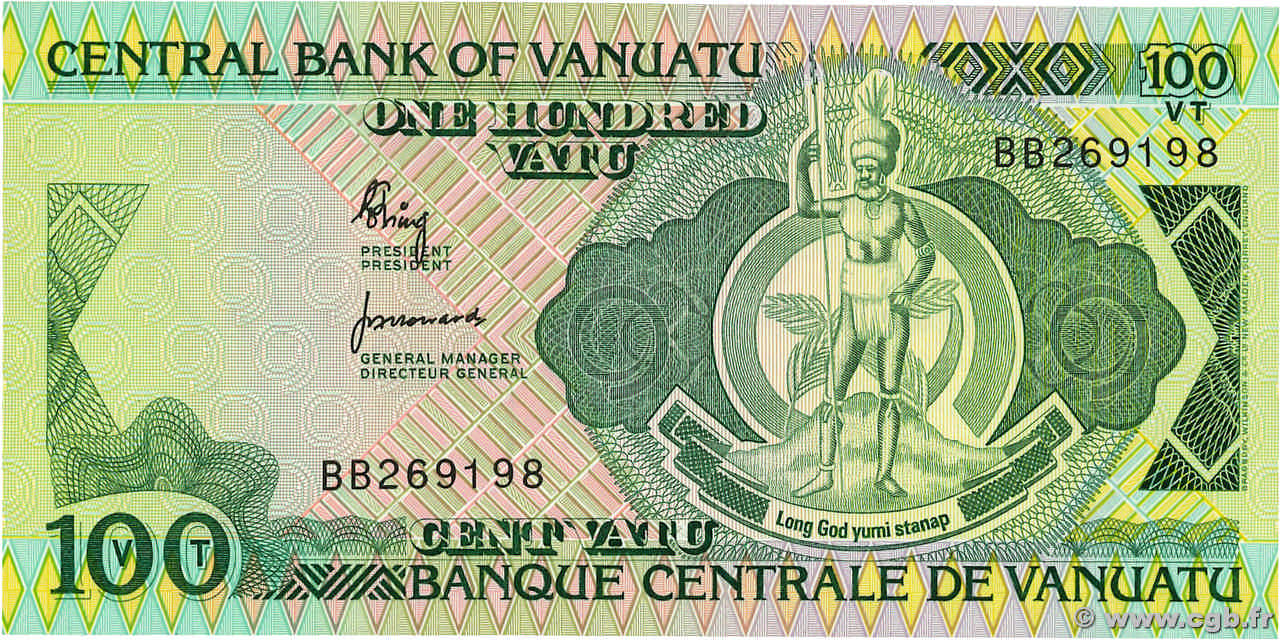 100 Vatu VANUATU 1982 P.01a b01_6240 Banconote