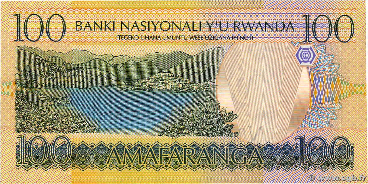100 Francs RWANDA 2003 P.29b b01_6790 Billets