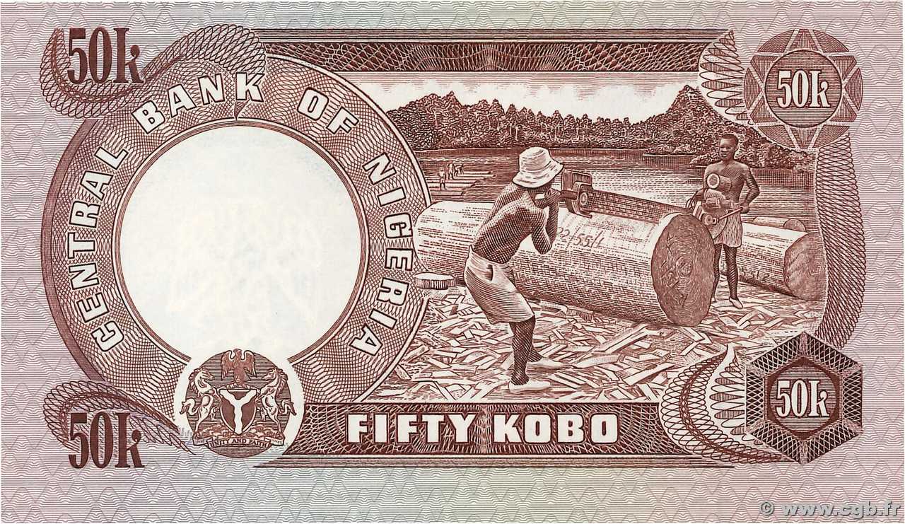 50 Kobo NIGERIA 1973 P.14f b01_8321 Billets