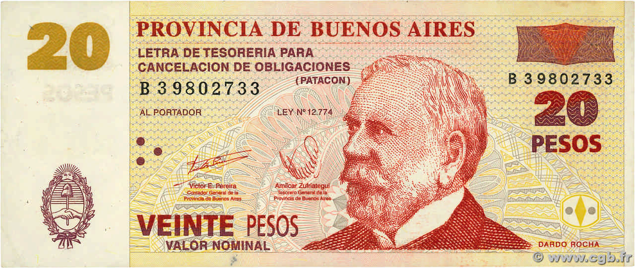 20 Pesos ARGENTINE 2006 PS.- b01_8603 Billets