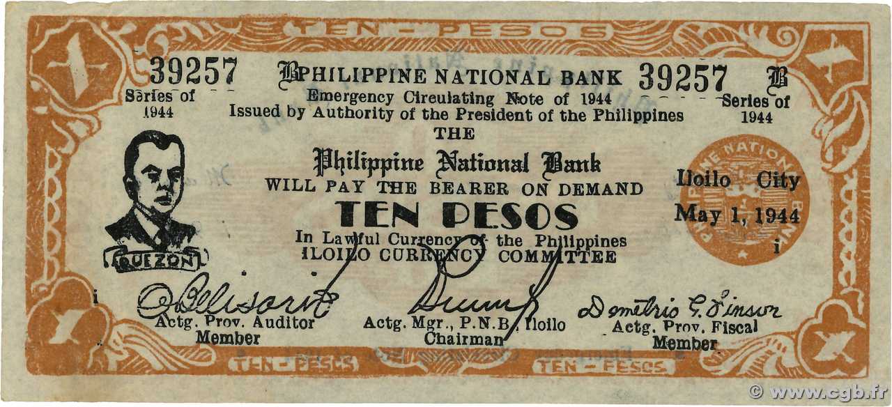 10 Pesos PHILIPPINES 1944 PS.342 b01_8719 Banknotes