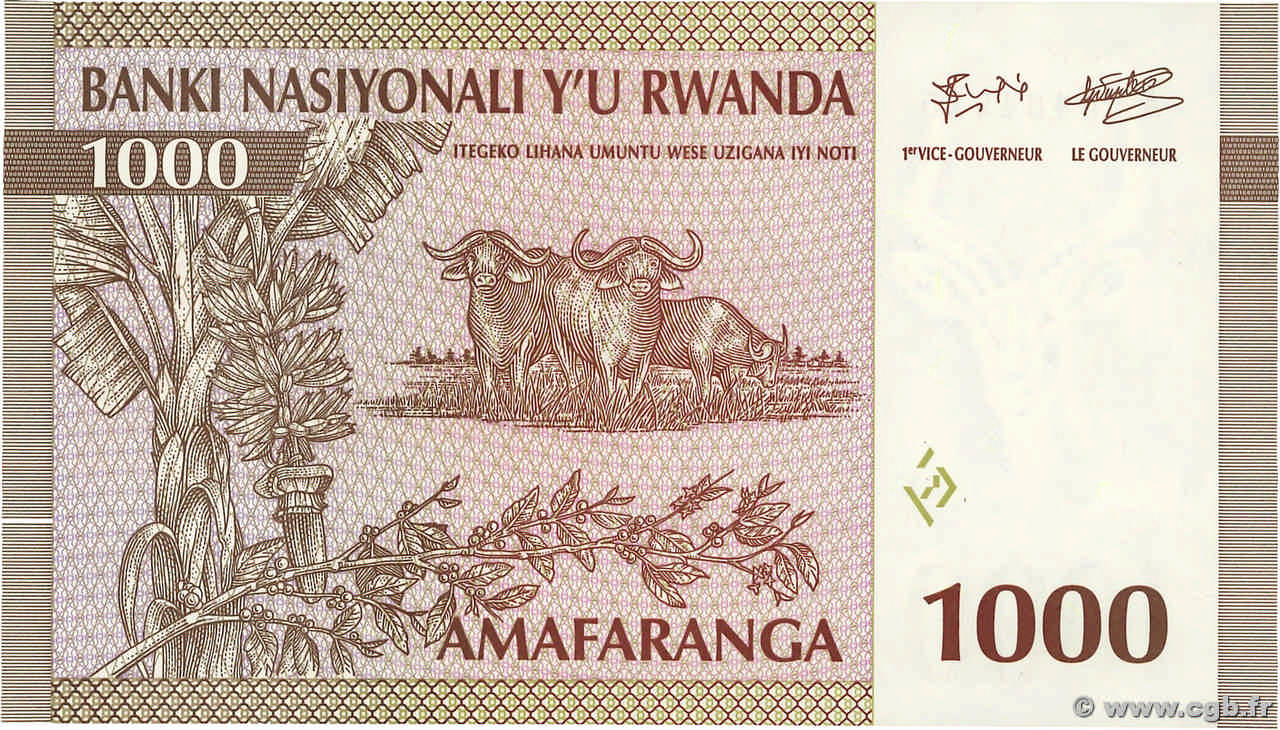 1000 Francs RWANDA 1994 P.24 b01_9352 Banknotes
