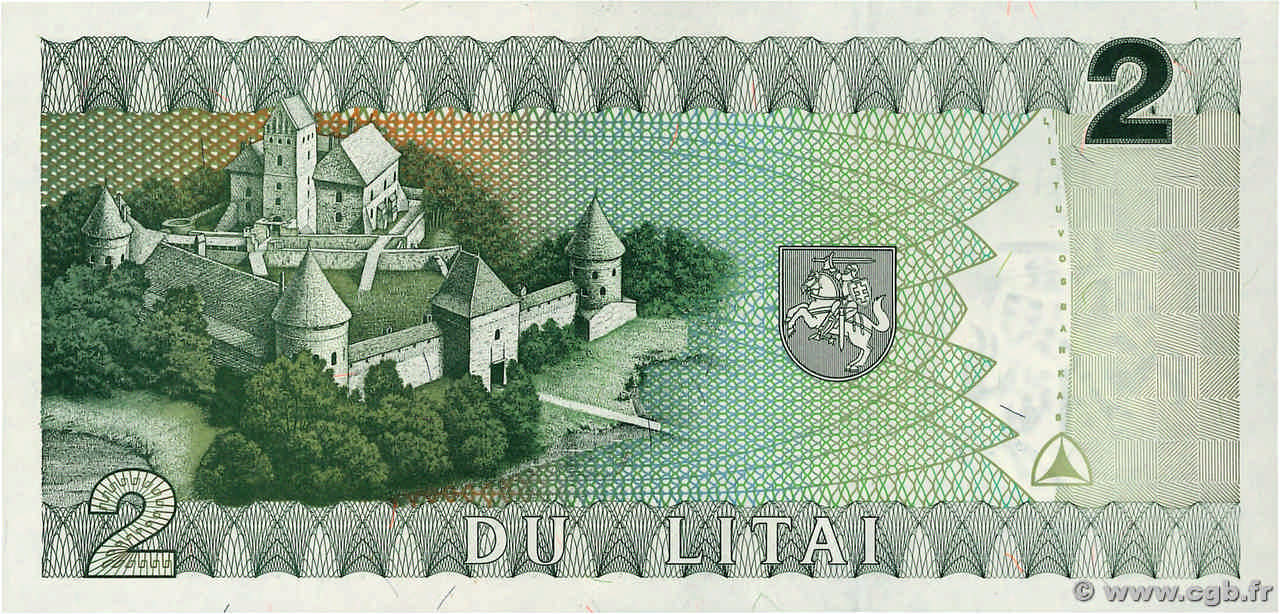 2 Litai LITUANIE 1993 P.54a b01_9970 Billets
