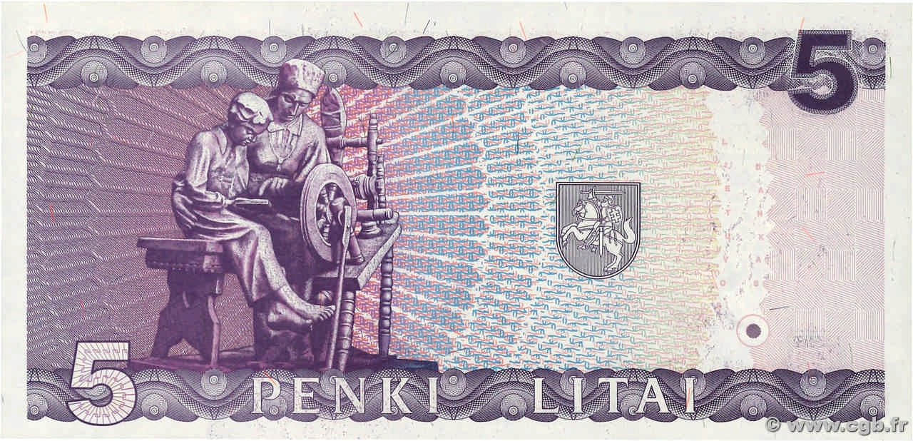 5 Litai LITUANIE 1993 P.55a b01_9971 Billets