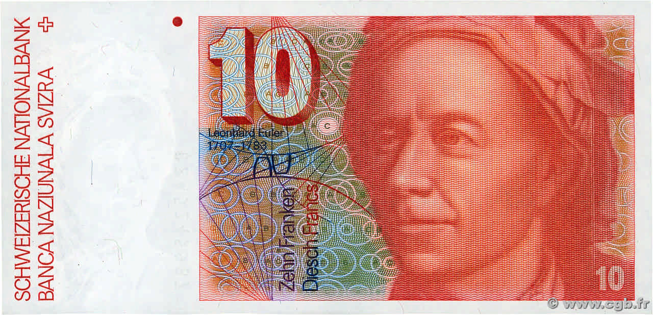 10 Francs SUISSE 1982 P.53d b02_1275 Billets