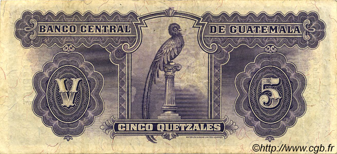 2 Quetzales GUATEMALA 1942 P.015a b44_0650 Banknotes