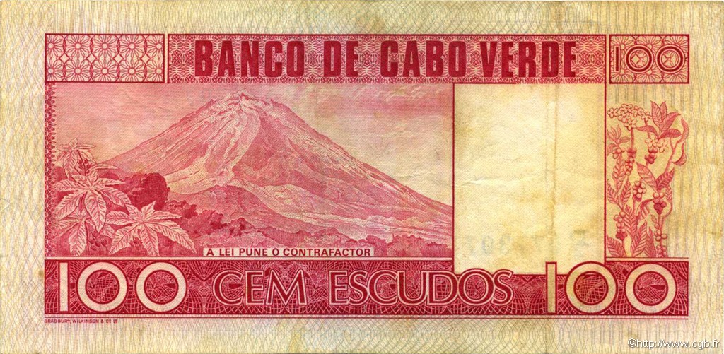 100 Escudos CAP VERT 1977 P.54a b52_0203 Billets