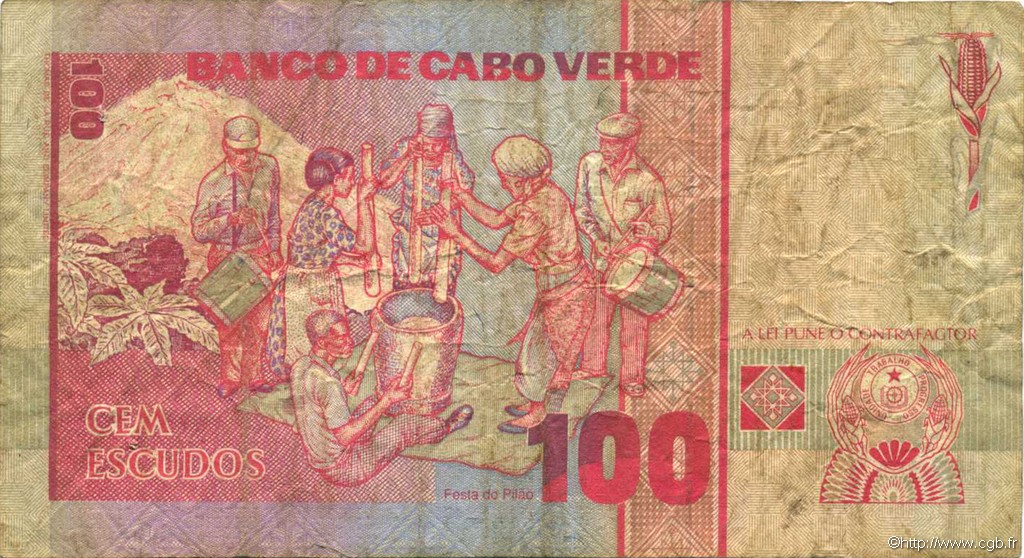 100 Escudos CAP VERT 1989 P.57a b52_0208 Billets