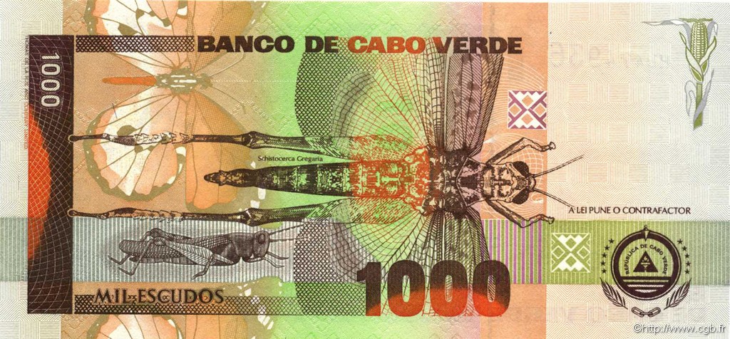 1000 Escudos CAP VERT 2002 P.65b b52_0214 Billets