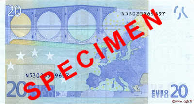 20 Euro EUROPA 2002 €.120.22 b53_0960 Banknotes